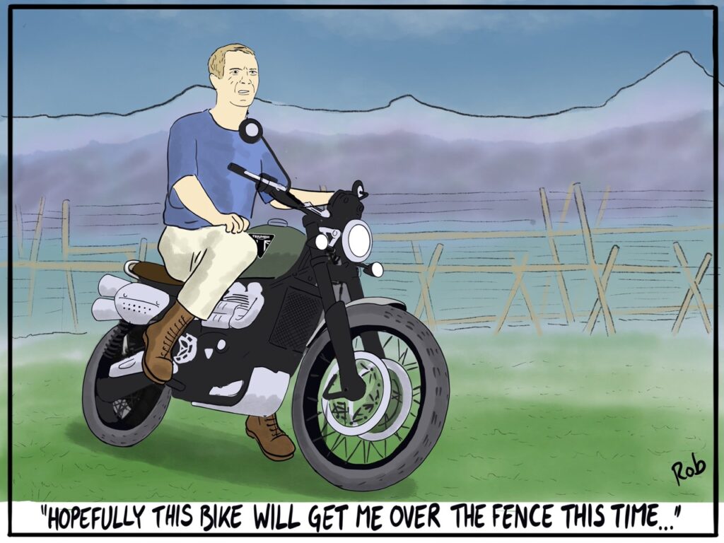 Triumph Motorcycle Cartoons | British Bike Illustration